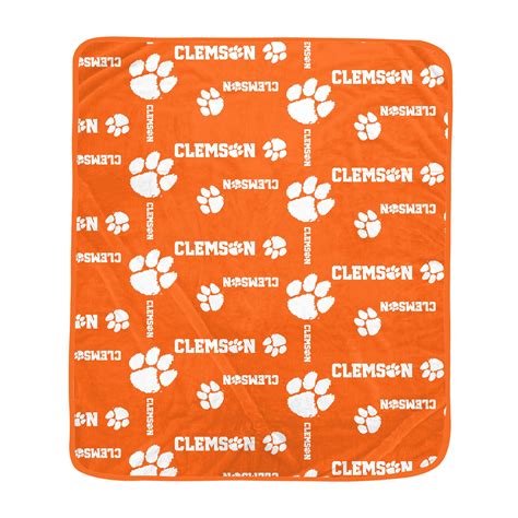 Pegasus Clemson Tigers 60 X 70 Homefield Flipped Wordmark Ultra Soft