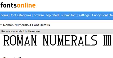 Roman Numerals Font Download Fonts Online Blog