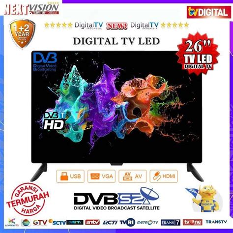 Promo TV LED 26 27 INCI FULL LAYAR SUPPORT HDMI VGA AV DAN USB GARANSI 1 TAHUN COCOK UNTUK PC