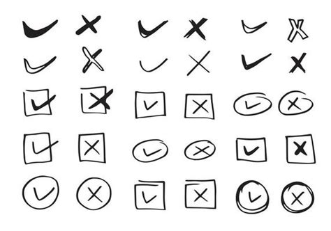 hand drawn checkbox vector art icons and graphics for free download