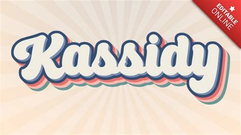 Kassidy Retro Style Text Effect Generator