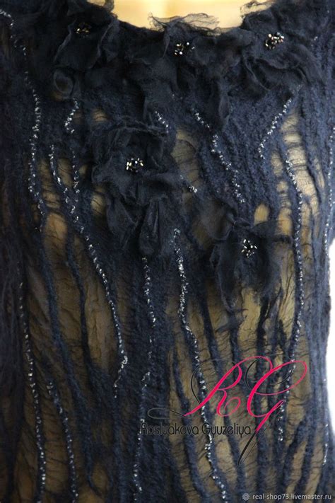 Валяная блуза топ Таинство ночи заказать на Ярмарке Мастеров Du0tbru Блузки Ульяновск