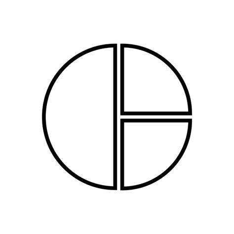 Pie Chart Lineal Icon Symbol Vector Black Outline Pie Chart Icon 24453005 Vector Art At Vecteezy