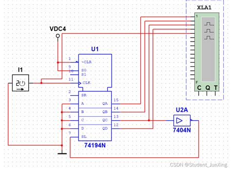 用集成移位寄存器74194设计一个模4的环形计数器电路74194功能表 Csdn博客