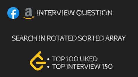 Search In Rotated Sorted Array Python Leetcode 33 Youtube