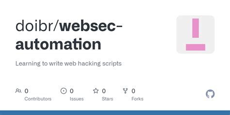 Github Doibrwebsec Automation Learning To Write Web Hacking Scripts