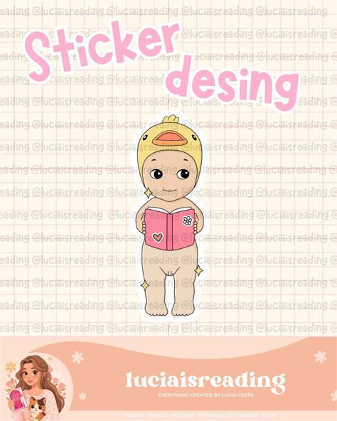 Sonny Png Reading Lover Dft Cute Trendy Bookish Art Design For Shirts Stickers Bookmarks