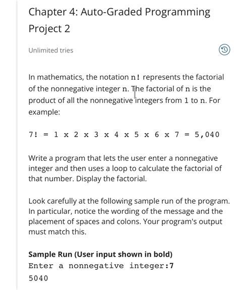 Solved Chapter 4 Auto Graded Programming Project 2