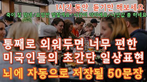초보영어 1 미국인이 매일쓰는 일상표현 모음 50개 듣고있으면 자동으로 암기까지 되는 너무 쉬운 영어공부 Youtube