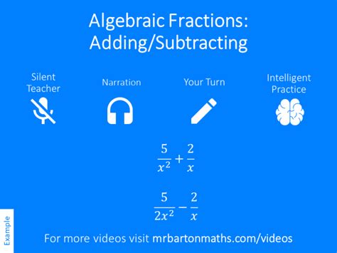 Adding And Subtracting Algebraic Fractions Variation Theory