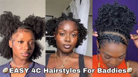4c Natural Hairstyles Compilation Styles By Baddies Youtube