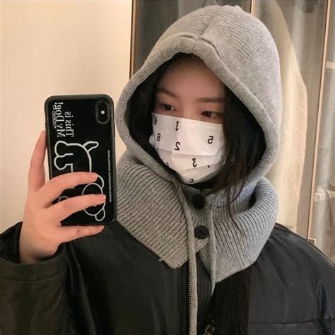 [1 1할인] 도톰 단추 니트 후드워머 넥워머 바라클라바 남녀공용 겨울 모자 에이블리