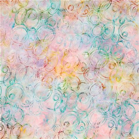 Pastel Color Robert Kaufman Circle Oval Tie Dye Batik Look Fabric