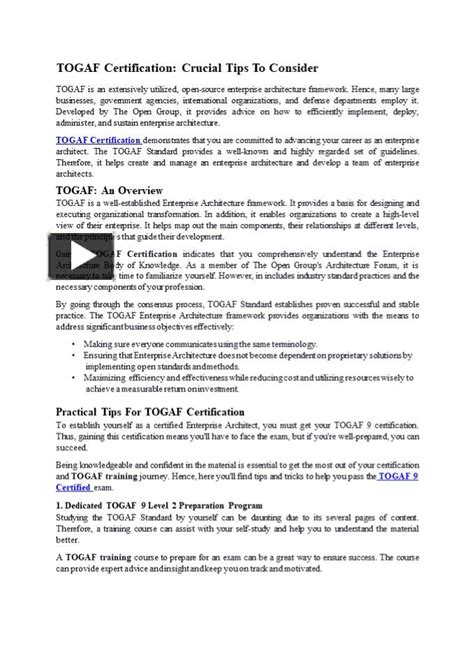 Ppt Togaf Certification Tips Powerpoint Presentation Free To View Id 965627 Ymm1z