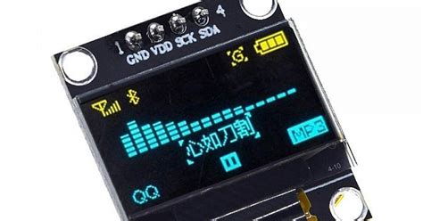 0 96 Inch I2c Iic 4pin Oled Display Module Yellow Blue Without Soldered Pin