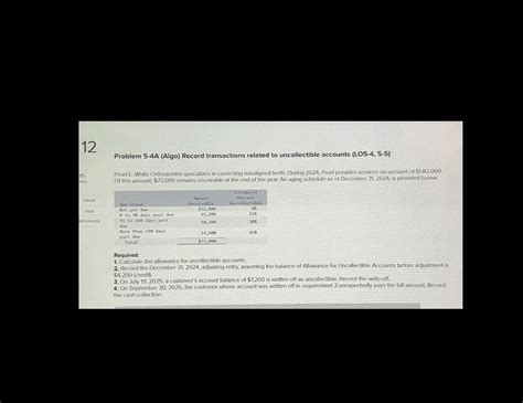Solved Problem 5 4a Algo Record Transactions Related To