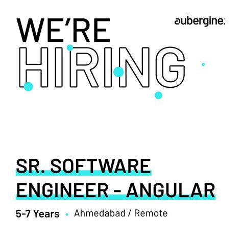 Softwareengineering Angulardeveloper Techjobs Careeropportunity… Aubergine Solutions