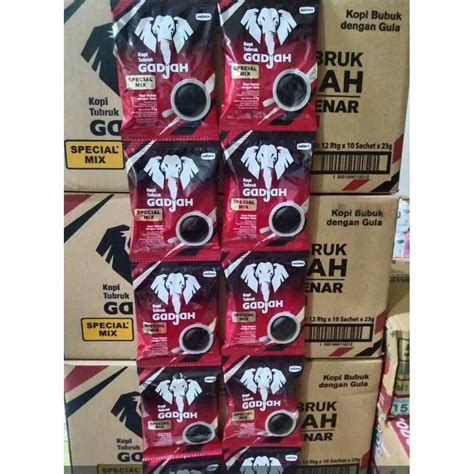 Jual Kopi Tubruk Gadjah Tubruk Asli 6g 1 Renteng 10 Sachet Shopee