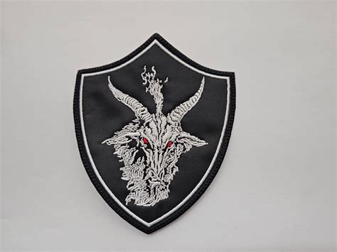 Shield Goat Embroidered Patch Etsy