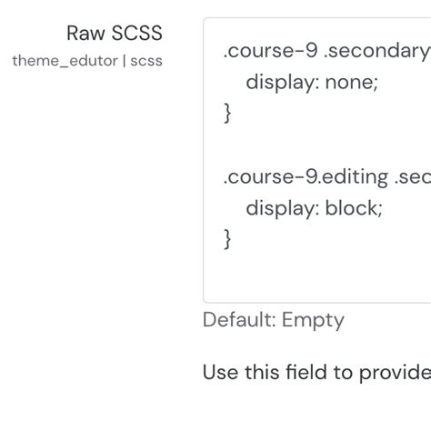 How To Hide The Tabbed Secondary Menu From Students In A Specific
