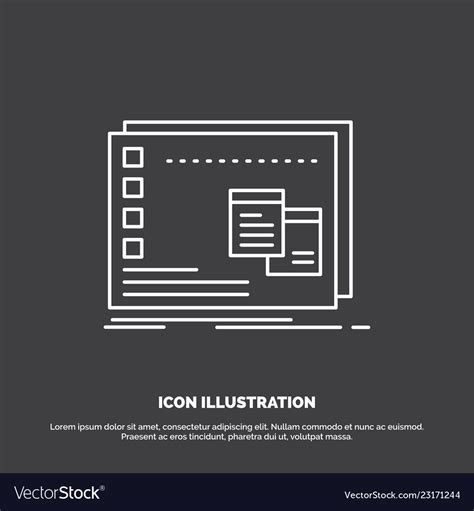 Window Mac Operational Os Program Icon Line Vector Image