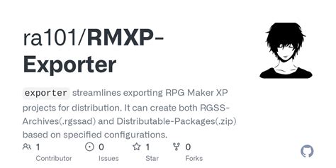 GitHub Ra101 RMXP Exporter Exporter Streamlines Exporting RPG Maker XP Projects For