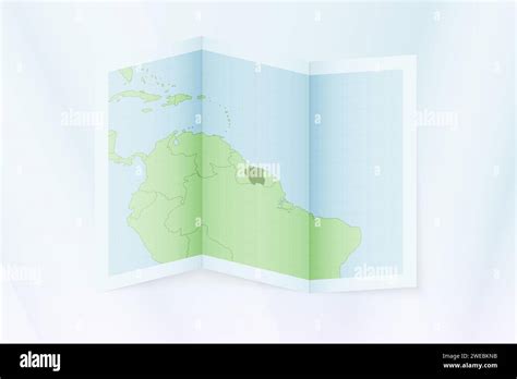 Suriname Map Folded Paper With Suriname Map Vector Illustration Stock Vector Image And Art Alamy
