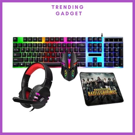 [4in1] Gaming Mouse Keyboard Set Gaming Keyboard Mouse Headphone Set Usb Gaming Keyboard