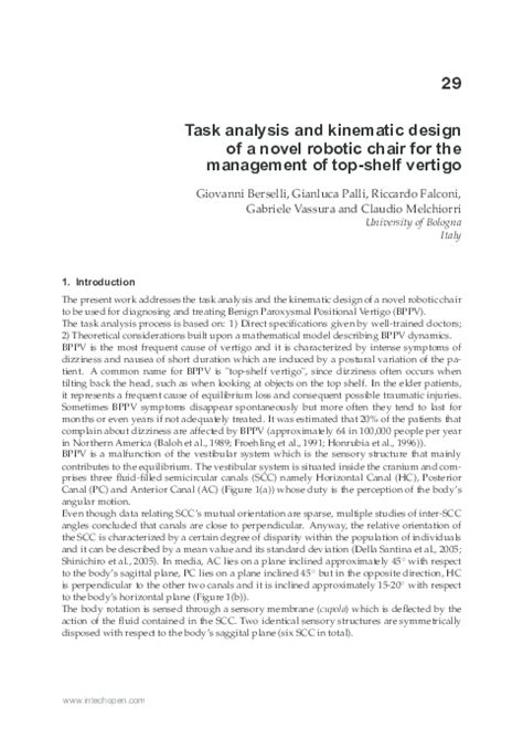 Pdf Task Analysis And Kinematic Design Of A Novel Robotic Chair For