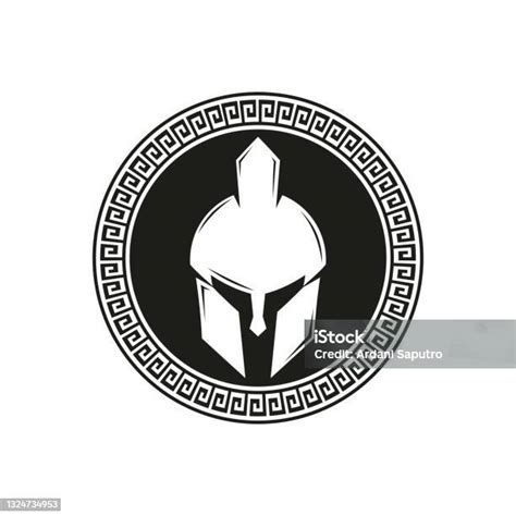 스파르타 전사 로고 디자인 템플릿 아이콘 벡터 일러스트레이션 0명에 대한 스톡 벡터 아트 및 기타 이미지 0명 검 검은색