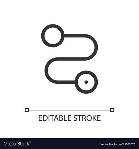 Travel Route Pixel Perfect Linear Ui Icon Vector Image