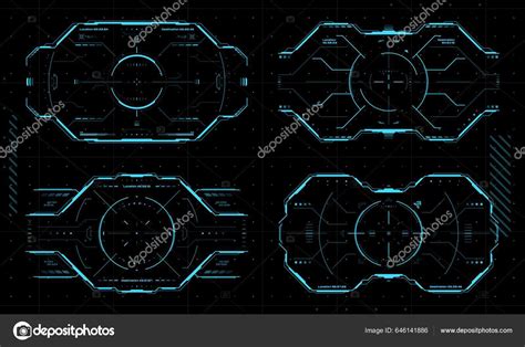 Hud 프레임 인터페이스 사이버 기술을 Hud Targeting Target Digital Screen 스톡 벡터 ©seamartini 646141886