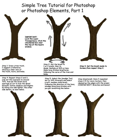 Tree Drawing Tutorial For Photoshop