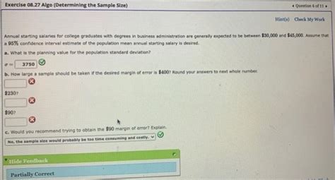solved exercise 08 27 algo determining the sample size