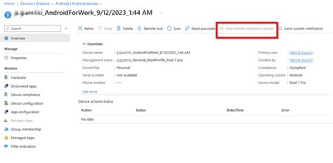 Android Mdm Start New Remote Session Greyed Out R Intune