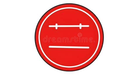 red circular icon with two horizontal lines for level indicator concept