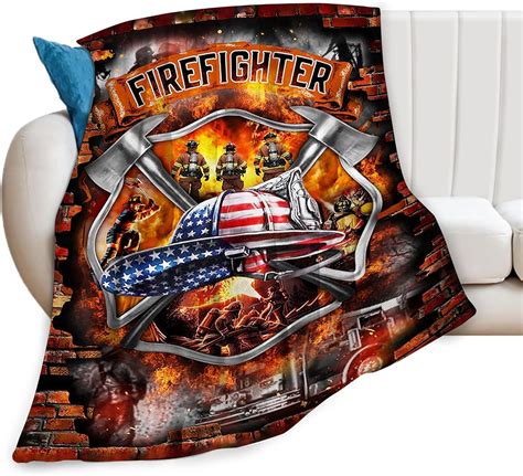 Zhongh Firefighter Ts Blanket Fire Fighter Throw