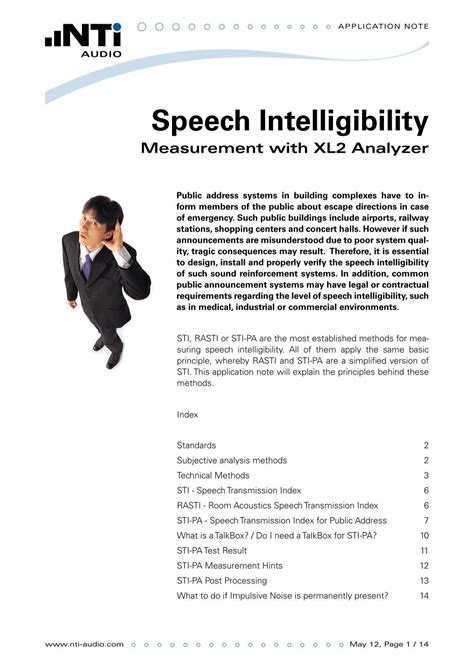 Speech Intelligibility