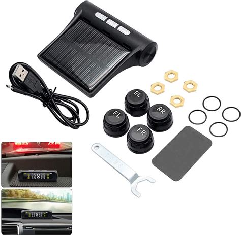 Buy Solar Tire Pressure Monitoring System Maso Wireless Tpms Car Tire Pressure Alarm Monitoring