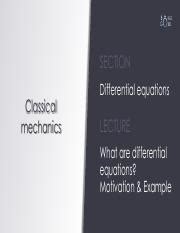 Introduction To Differential Equations Understanding Classical Course Hero