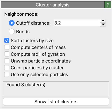 cluster analysis — ovito user manual 3 14 0 documentation