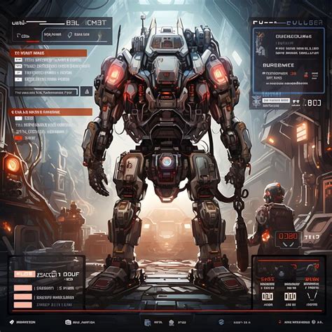 Premium Ai Image Robot Pop Up Ui Mech Warfare Themed Game Pc Shooter Decorate Design Art