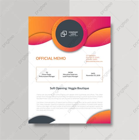 Memo Template Design Template Download On Pngtree