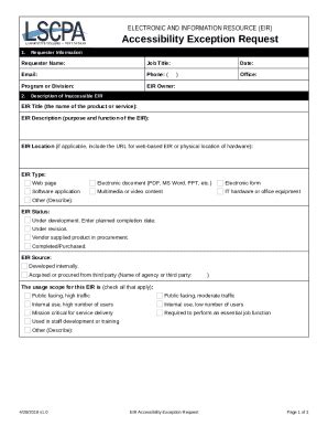 Dir Texas GovsitesdefaultAccessibility Exception Request Template Doc