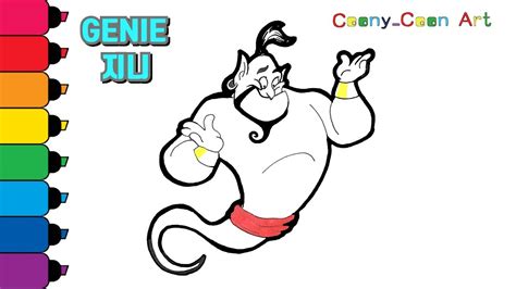 알라딘♡지니♡ 그리기 색칠하기 L 색칠공부 L Drawing And Coloring Youtube