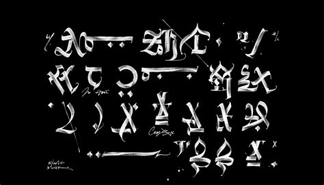 Modern Gothic Calligraphy Collection By Pokras Lampas On Behance