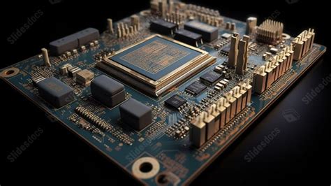 An Image Of A Cpu On A Grey Powerpoint Background For Free Download Slidesdocs