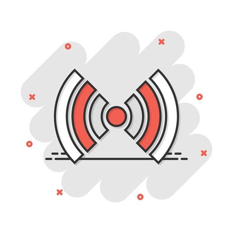 Wifi Internet Icon In Comic Style Wi Fi Wireless Technology Vector