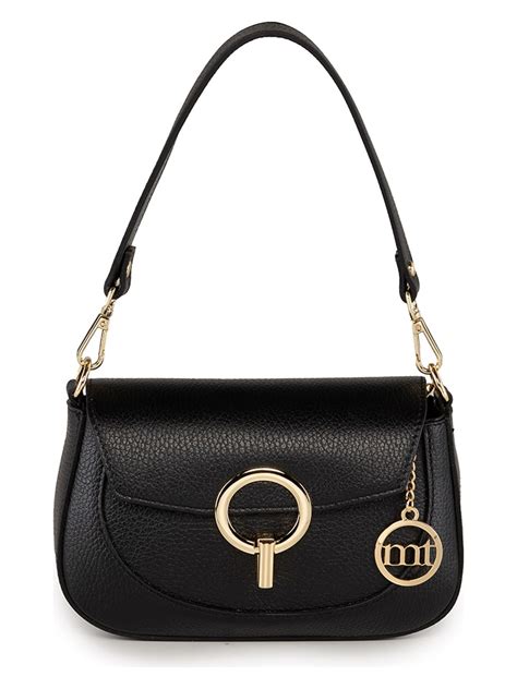 Mia Tomazzi Leder Schultertasche Ceresio In Schwarz B 22 X H 14 X T 4 5 Cm Günstig Kaufen