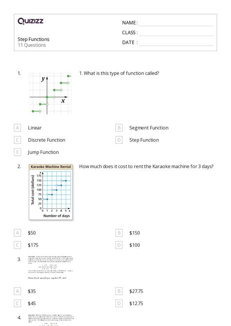 50 Functions Worksheets For 10th Grade On Quizizz Free And Printable